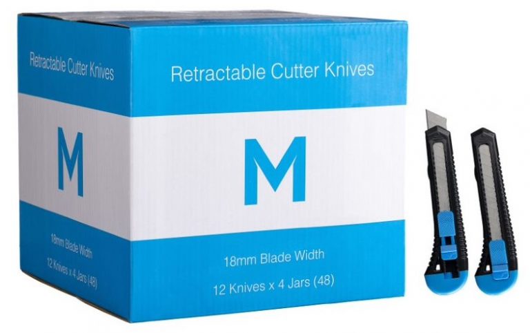Economy Cutter knives 18mm (12pk) - Beacon Safety